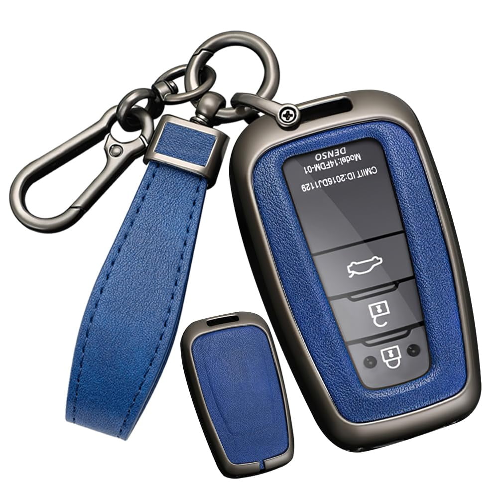 Leather 3/4 Button Key Fob Cover Fit for Toyota RAV4 Camry 2021 2020 ...