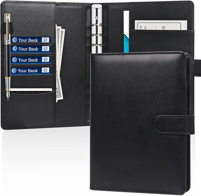 Leather A5 Binder 6 Ring Binder Planner Notebook Cover for A5 Filler ...