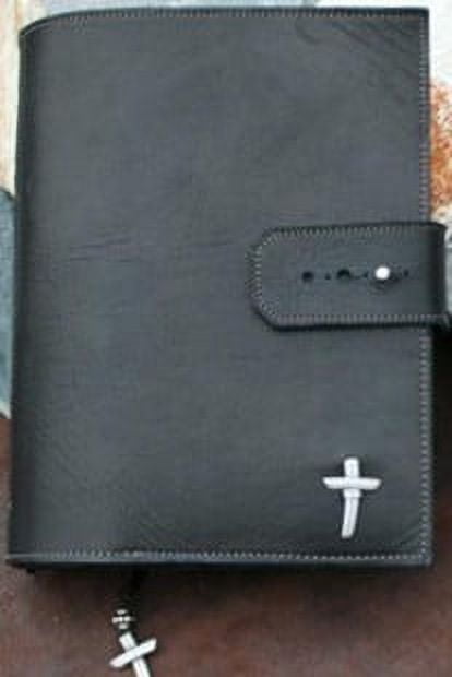 Leather Adjustable Bible Cover, Black, Extra Large - Walmart.com
