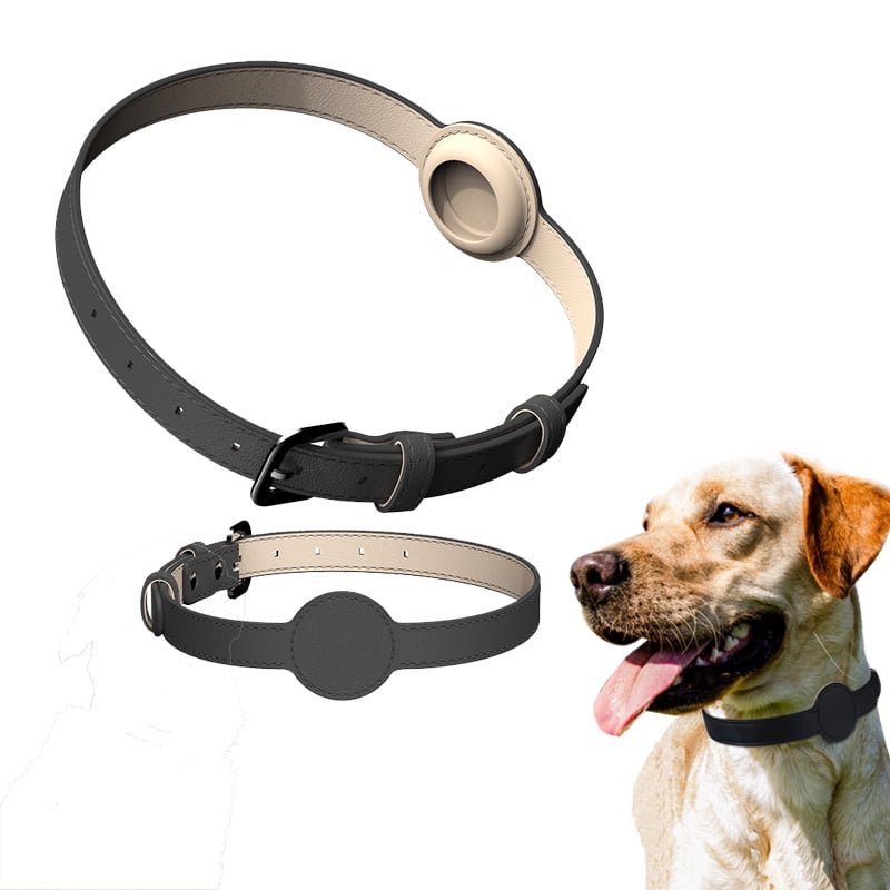 Leather AirTag Cat Collar - Non Breakaway Kitten Collar with Apple Air ...