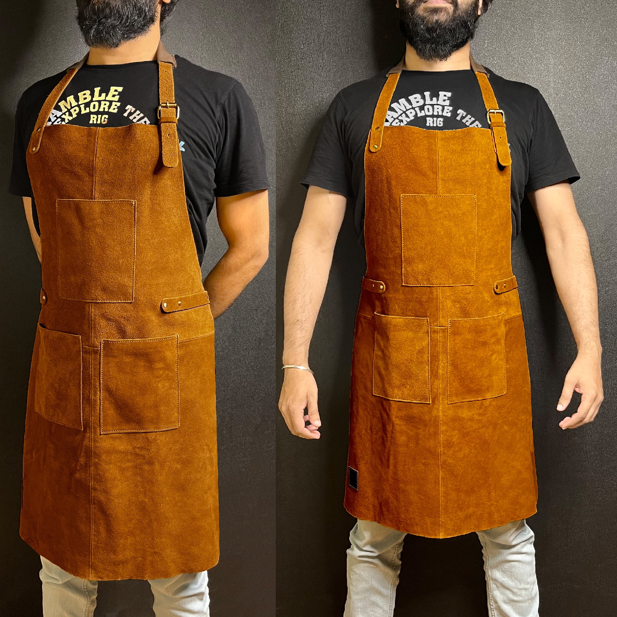 Free Shipping! Leather Apron for Men Women with Tool Pockets, Heavy ...