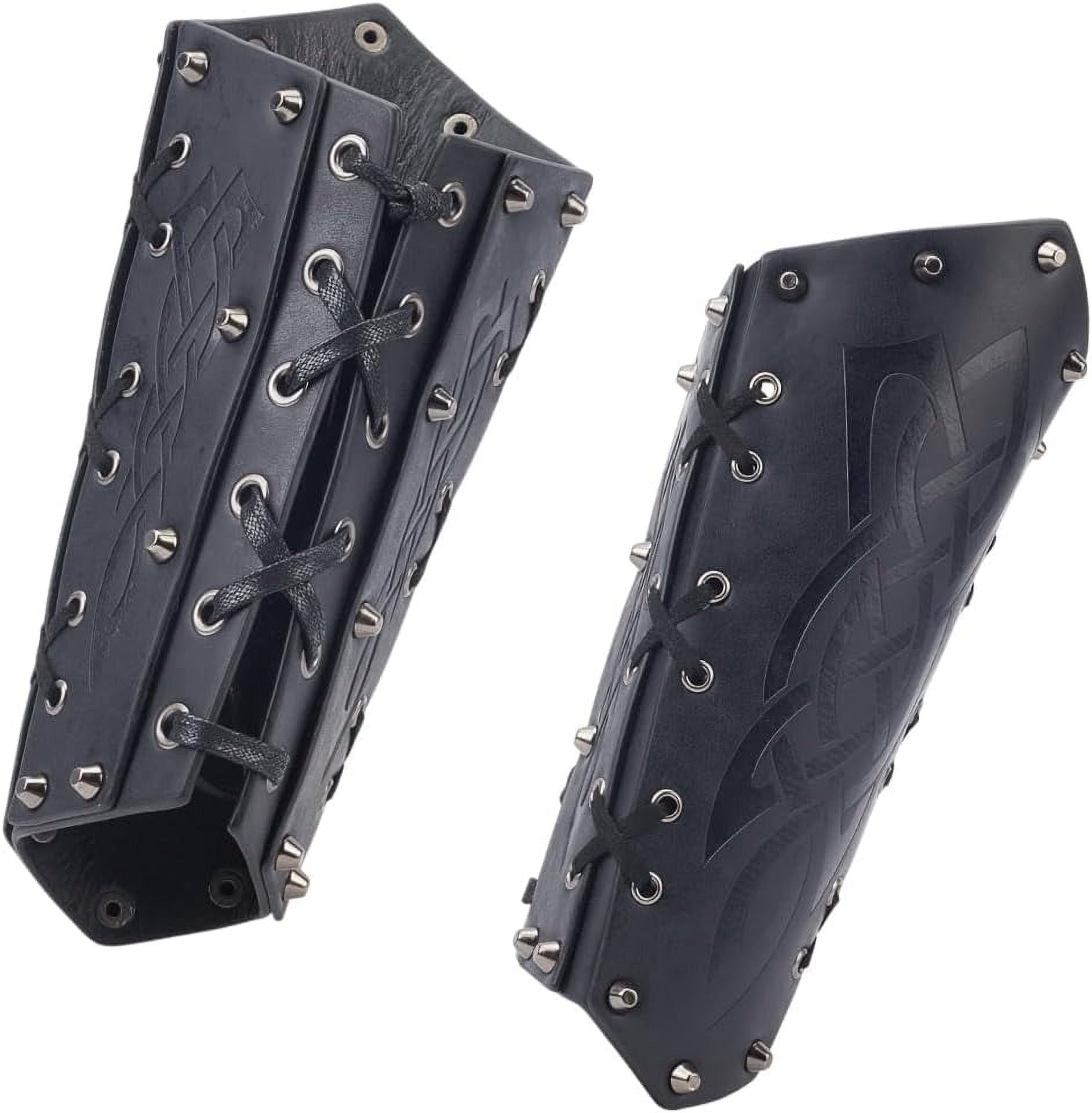 Leather Arm Guard Medieval Embossed Bracers Leather Arm Gauntlets Retro ...