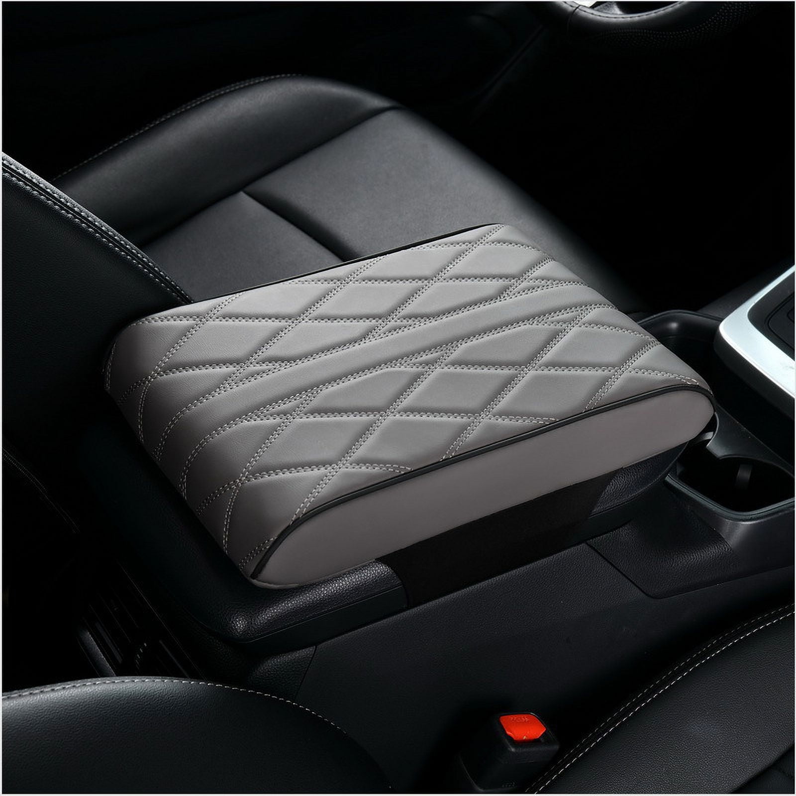 Leather Armrest Cover for Car Waterproof Center Console Cover Arm Rest ...