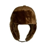 Leather Aviator Russian Ushanka Trapper Shearling Sheepskin Fur Ear ...