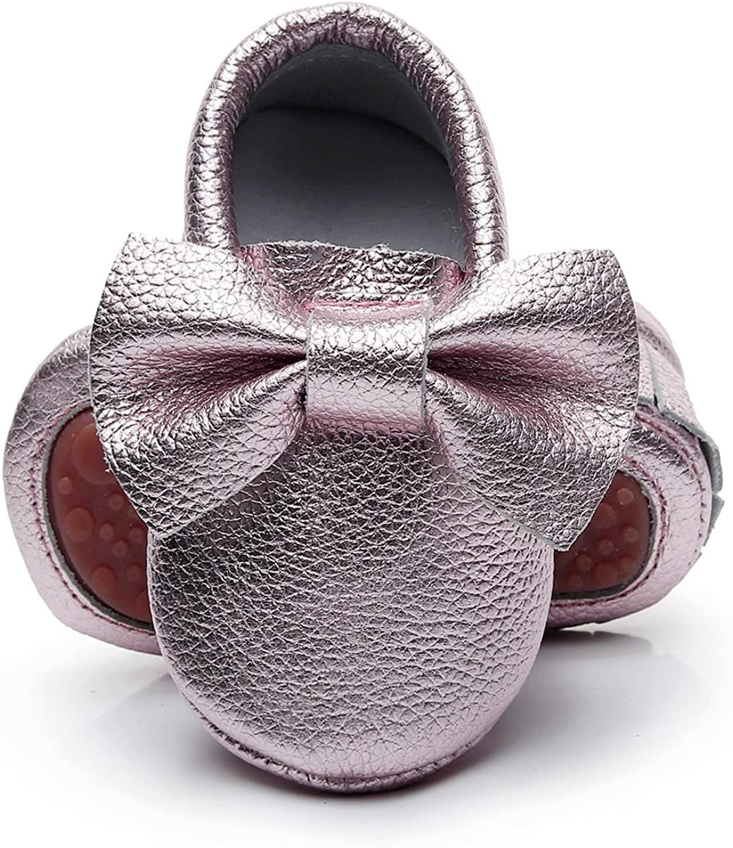 Leather Baby Moccasins Hard Soled Tassel Crib Toddler Shoes for Boys ...