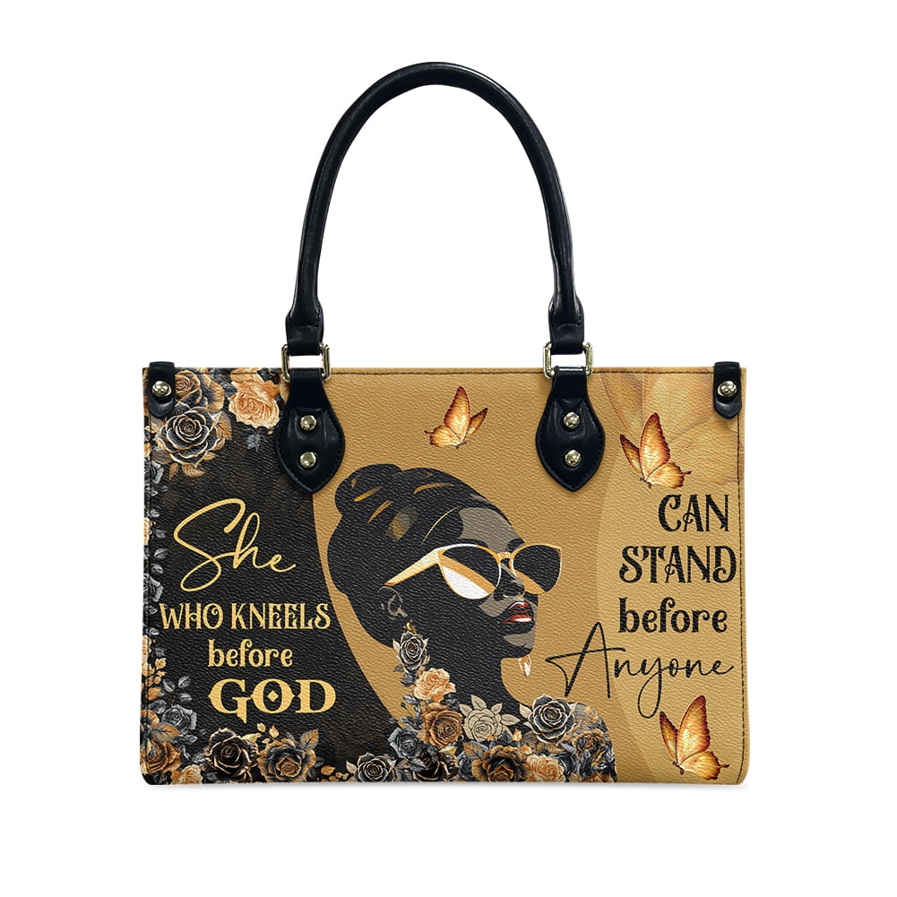 Leather Bag For Black Women-Black Queen-African American Pride Art ...