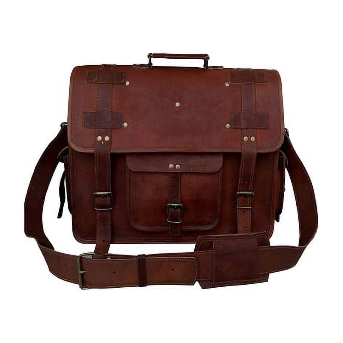 Leather Bags Vintage Leather Flap School college bag Travel Crossbody ...