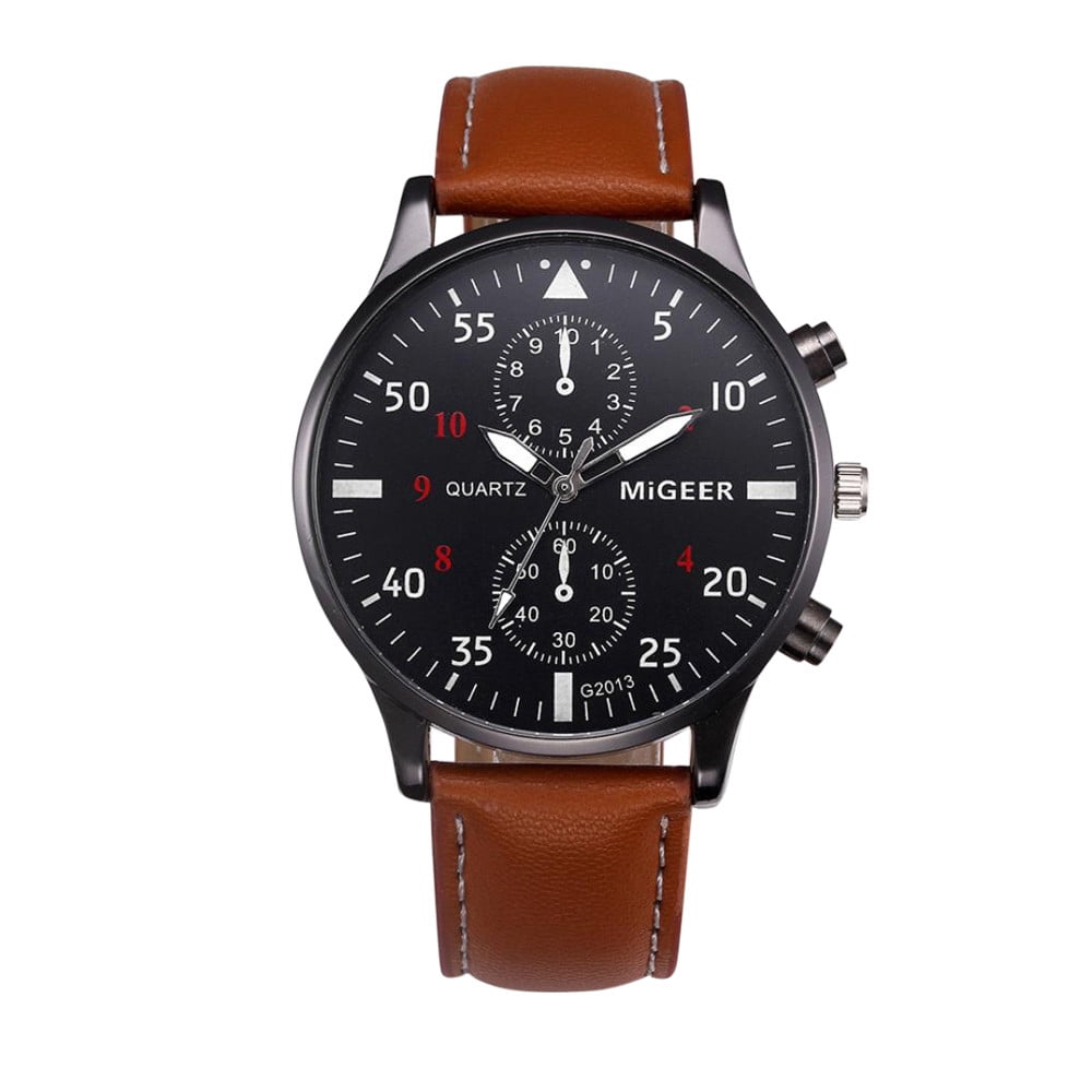 Leather Band Analog Alloy Ae-1200Wh Quartz Wrist Watch atomic Solar ...