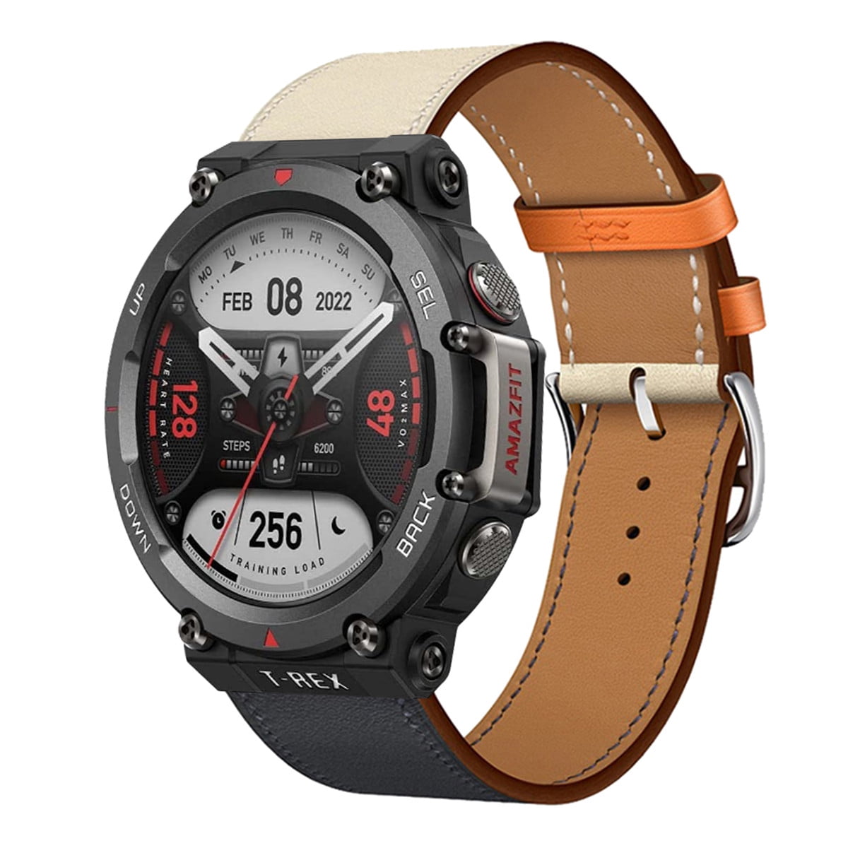 Leather Bands Compatible with Amazfit T-Rex 2 Band, Genuine Leather ...