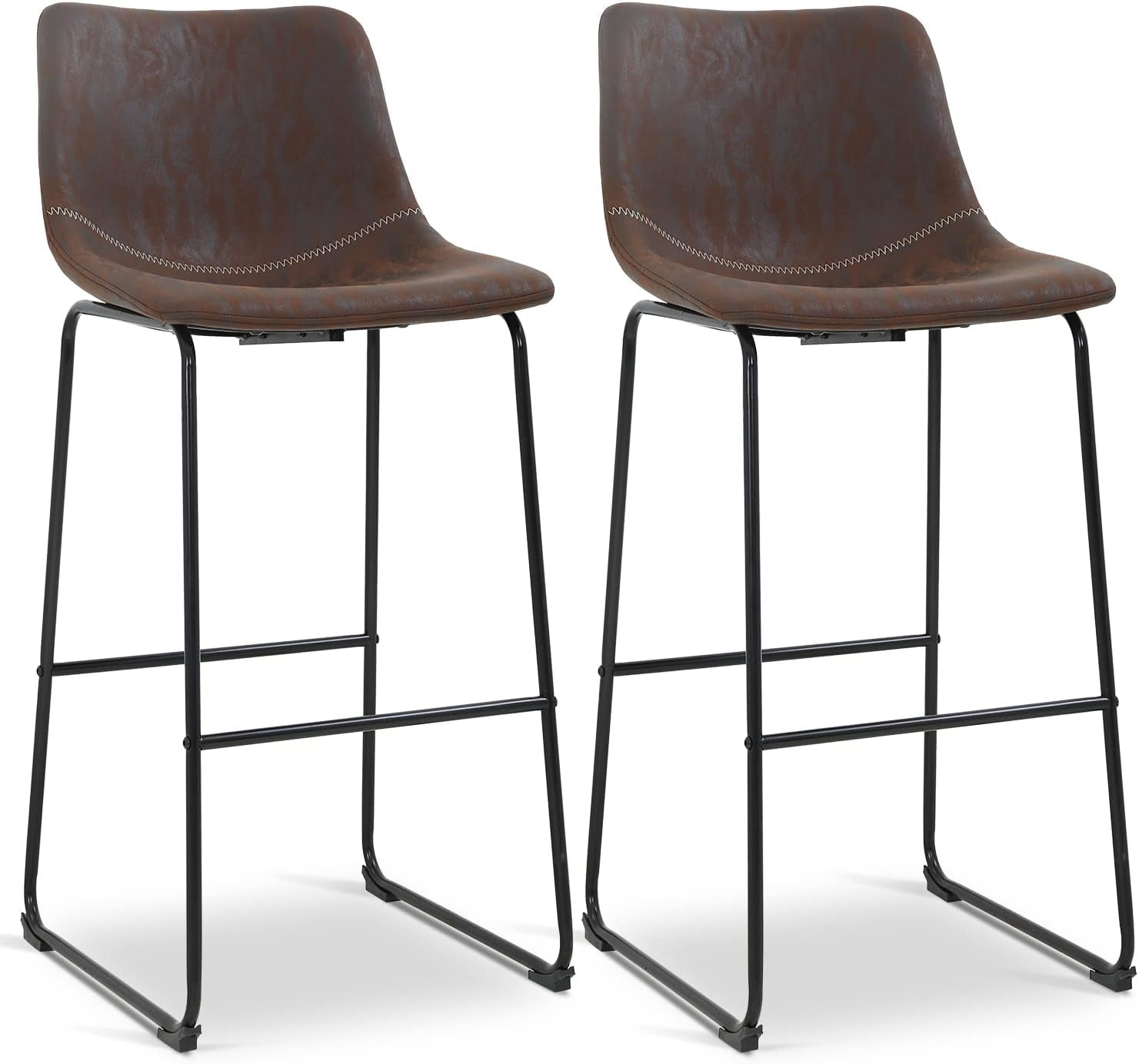Leather Barstools 29 Inch Counter Height Bar Stools Modern Counter ...