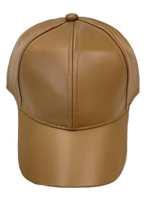 Leather Baseball Cap Adjustable Classic Referee Snapback Dad Hat ...