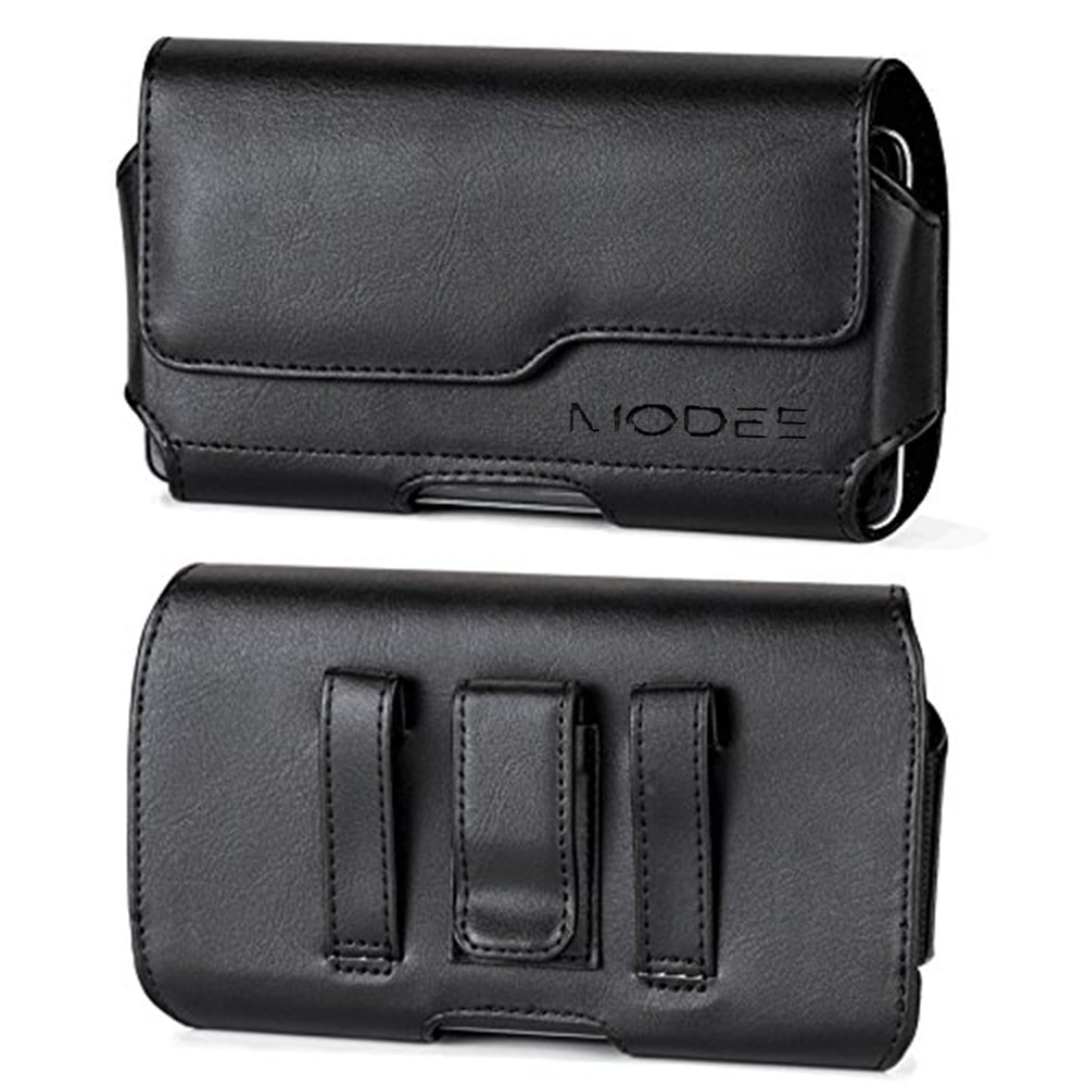 Leather Belt Clip Case Holster Pouch Sleeve Flip Cover Cell Phone ...