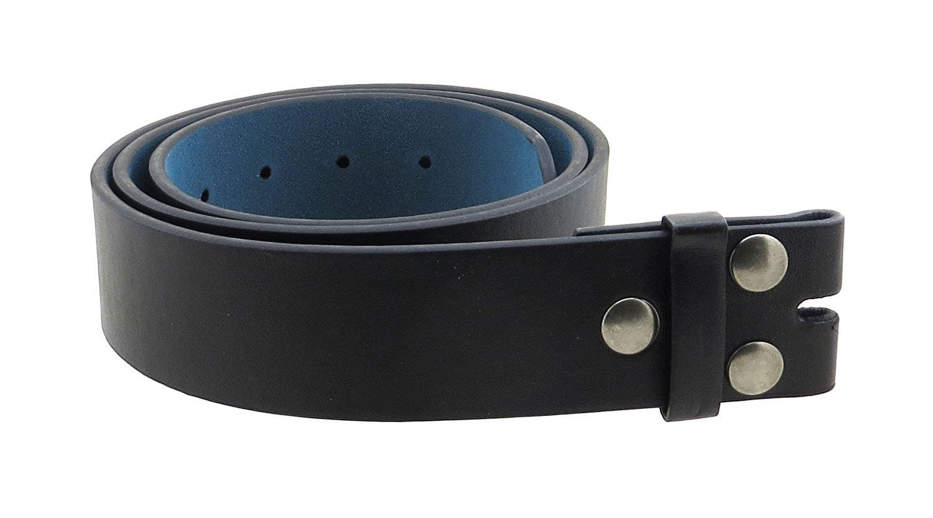 Leather Belt Strap with Smooth Grain Finish 1.5" Wide with Snaps ...