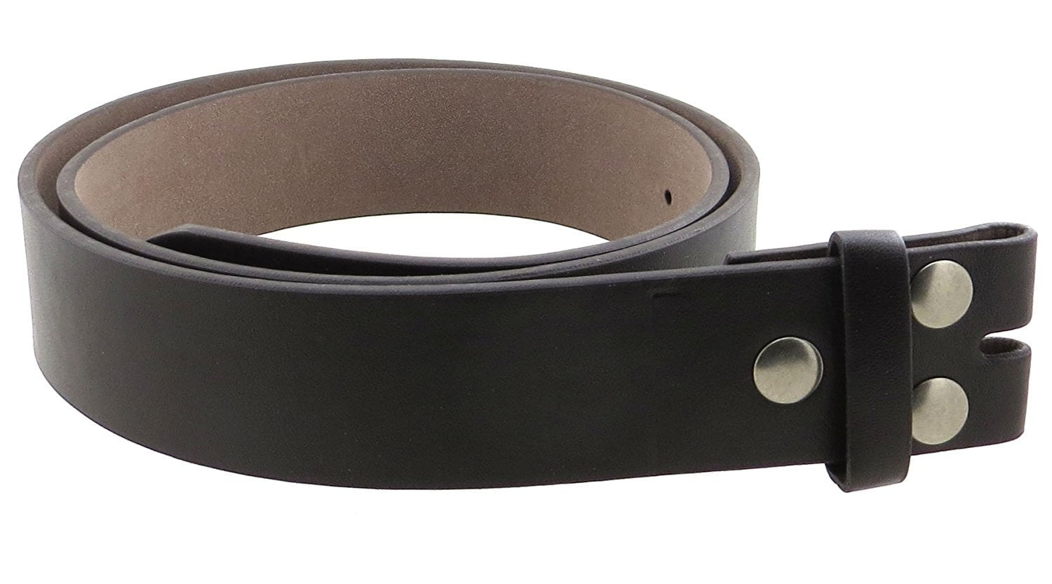 Leather Belt Strap with Smooth Grain Finish 1.5" Wide with Snaps ...