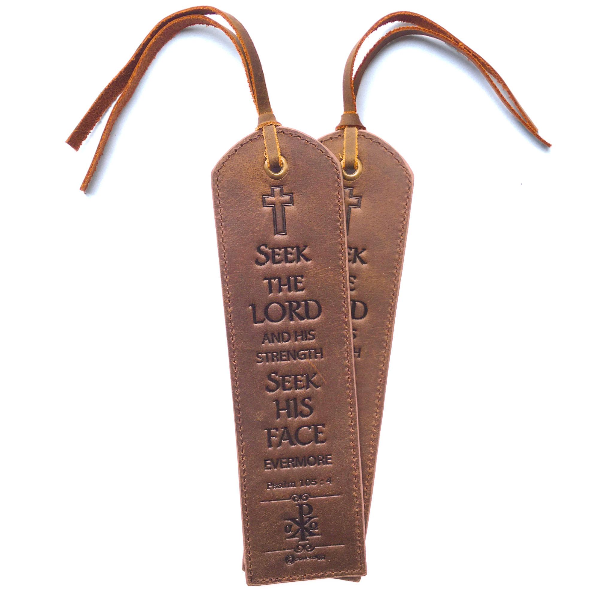 Leather Bible Bookmarks - 2 Leather Christian Bookmarks with ...