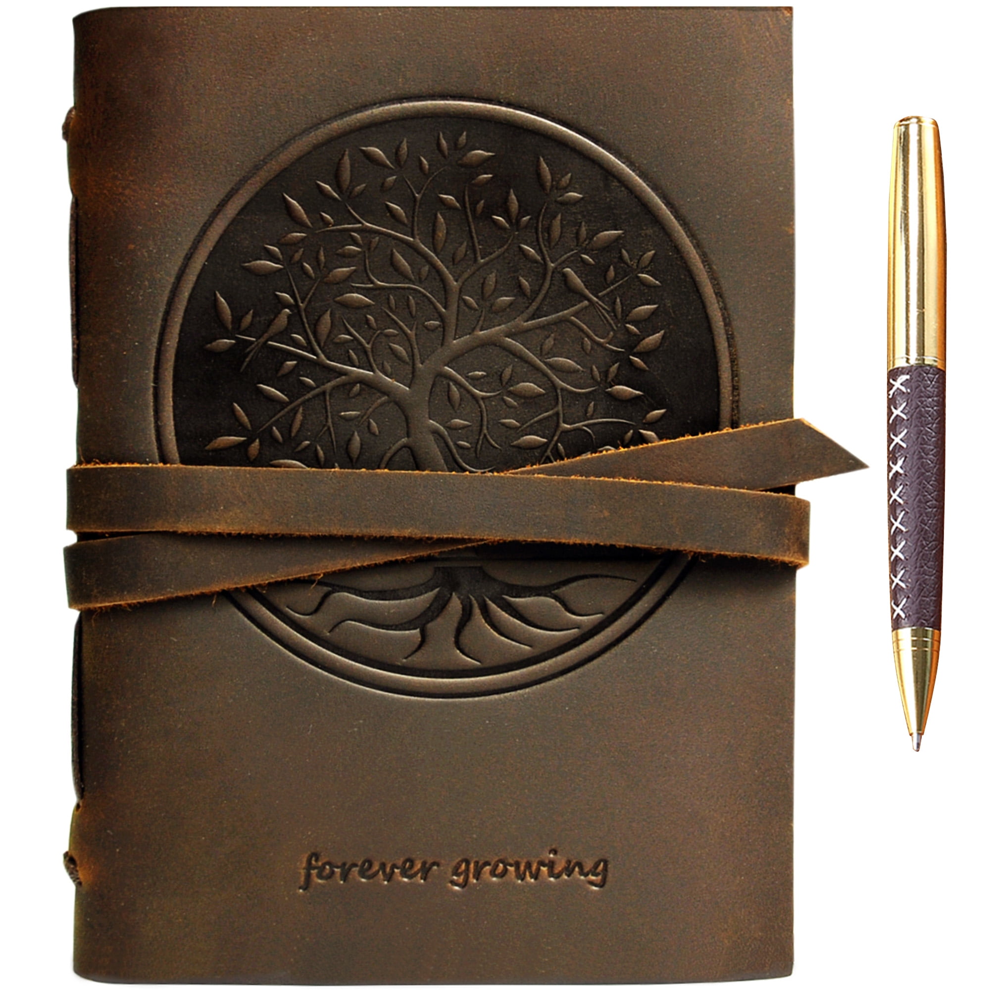 Sovereign Gear Leather Bound Journal with Stylish Pen, Vintage Notebook ...