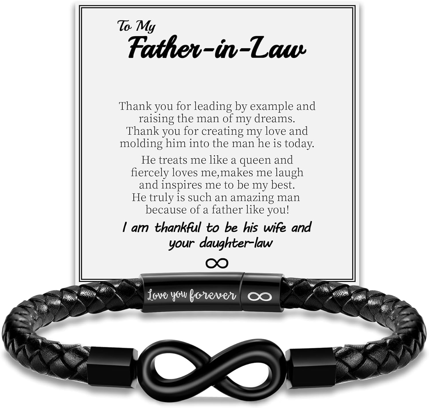 Leather Bracelet for Men Gifts To My Son Bracelet from Mom Fathers Day ...