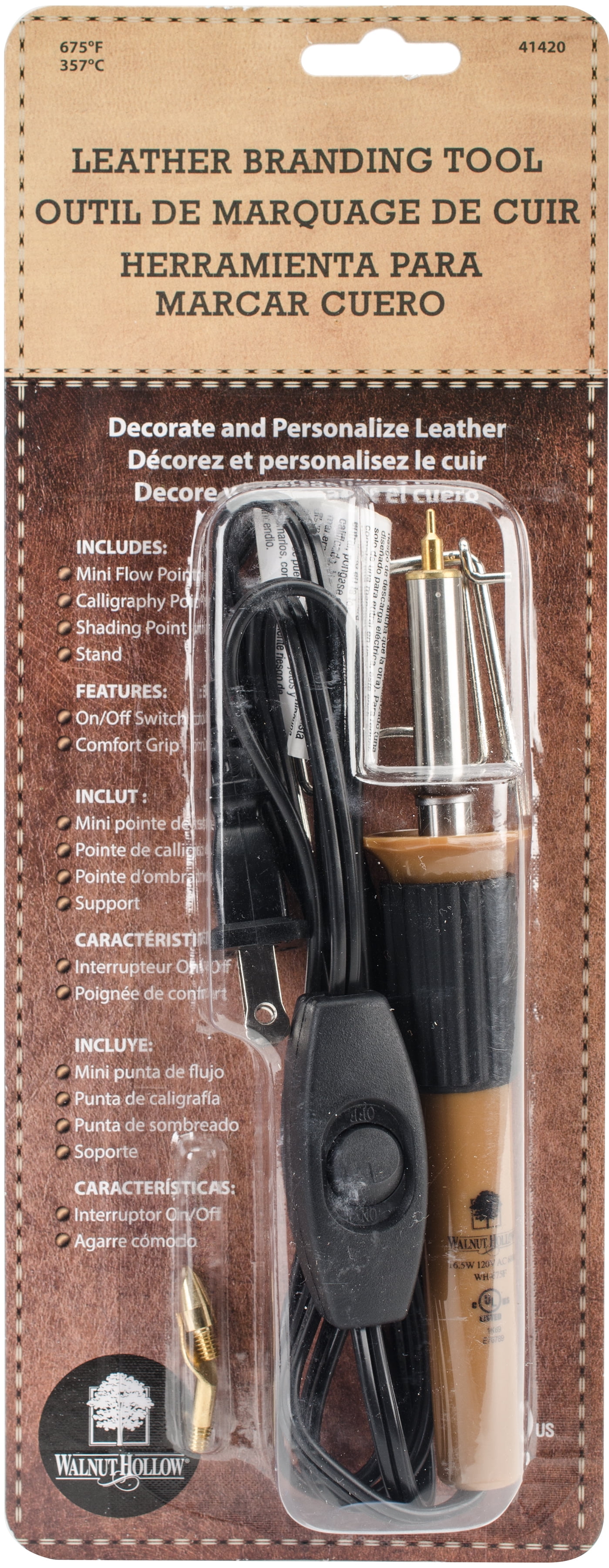 Leather Branding Tool W/3 Points - Walmart.com