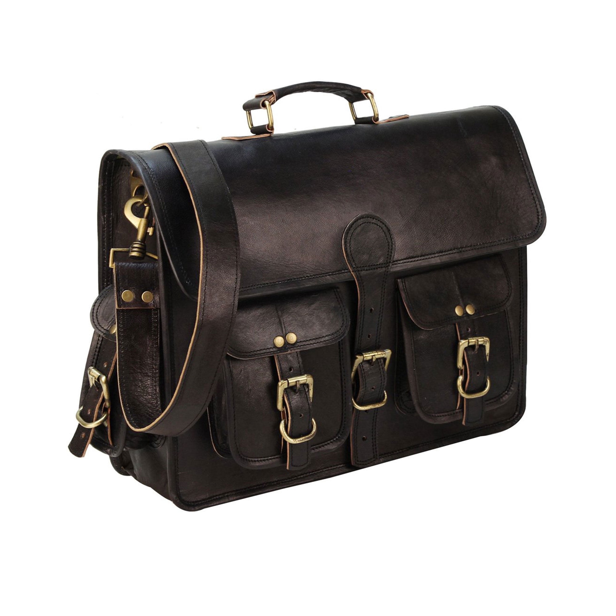 Komal's Passion Leather, 18 Inch Laptop Messenger Bag, Full Grain ...