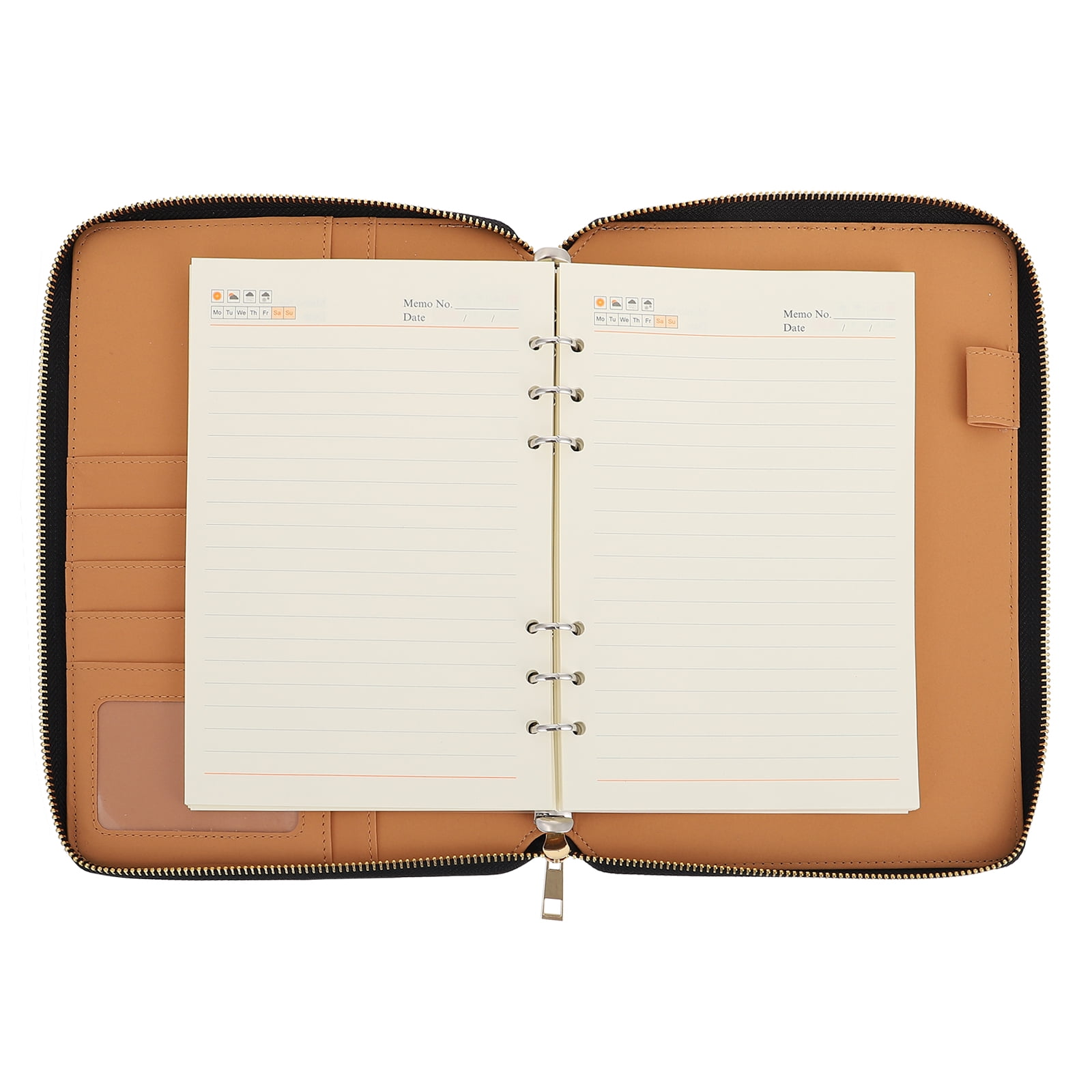 Leather Briefcase Notebook Writing Planning Journal Sketchbook Binder ...