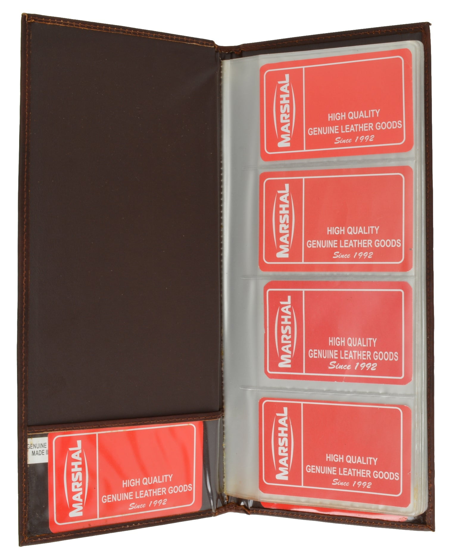 Leather Business Cards Holder Case Organizer 160 Name ID Credit Card ...
