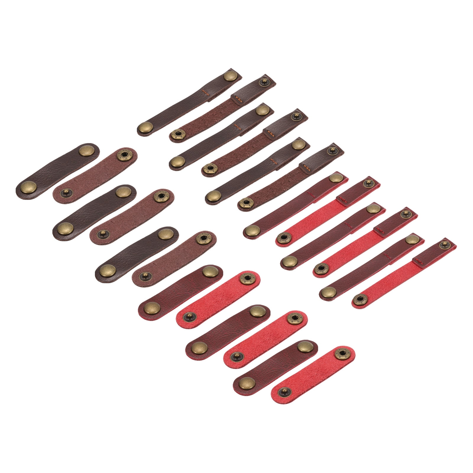 Leather Cable Straps Leather Cable Ties Leather Cord Organizer Brown ...