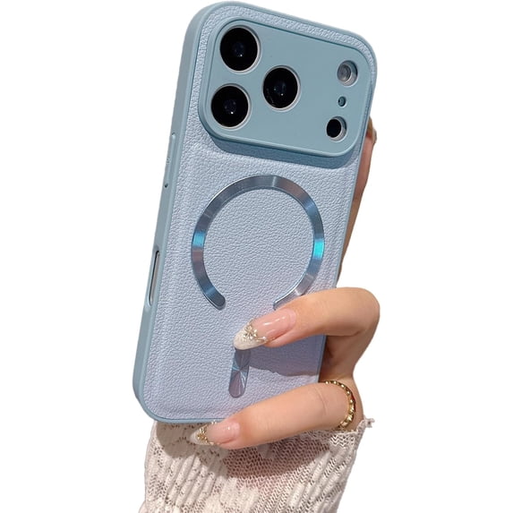 Leather Camera Protect Magnetic Phone Case for iPhone, Compatible with ...