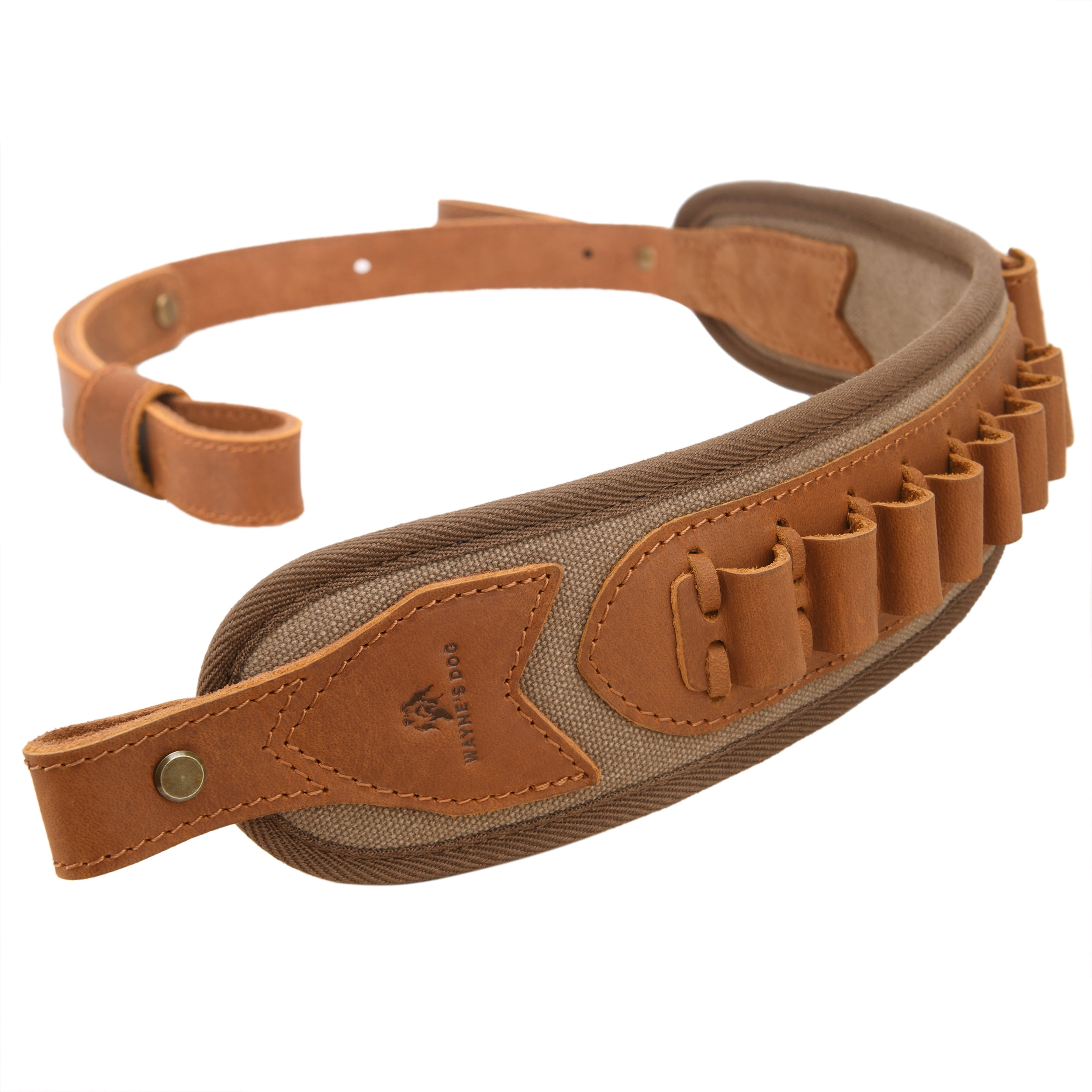 Leather & Canvas Rifle Ammo Carry Sling Gun Shoulder Strap for .308 ...