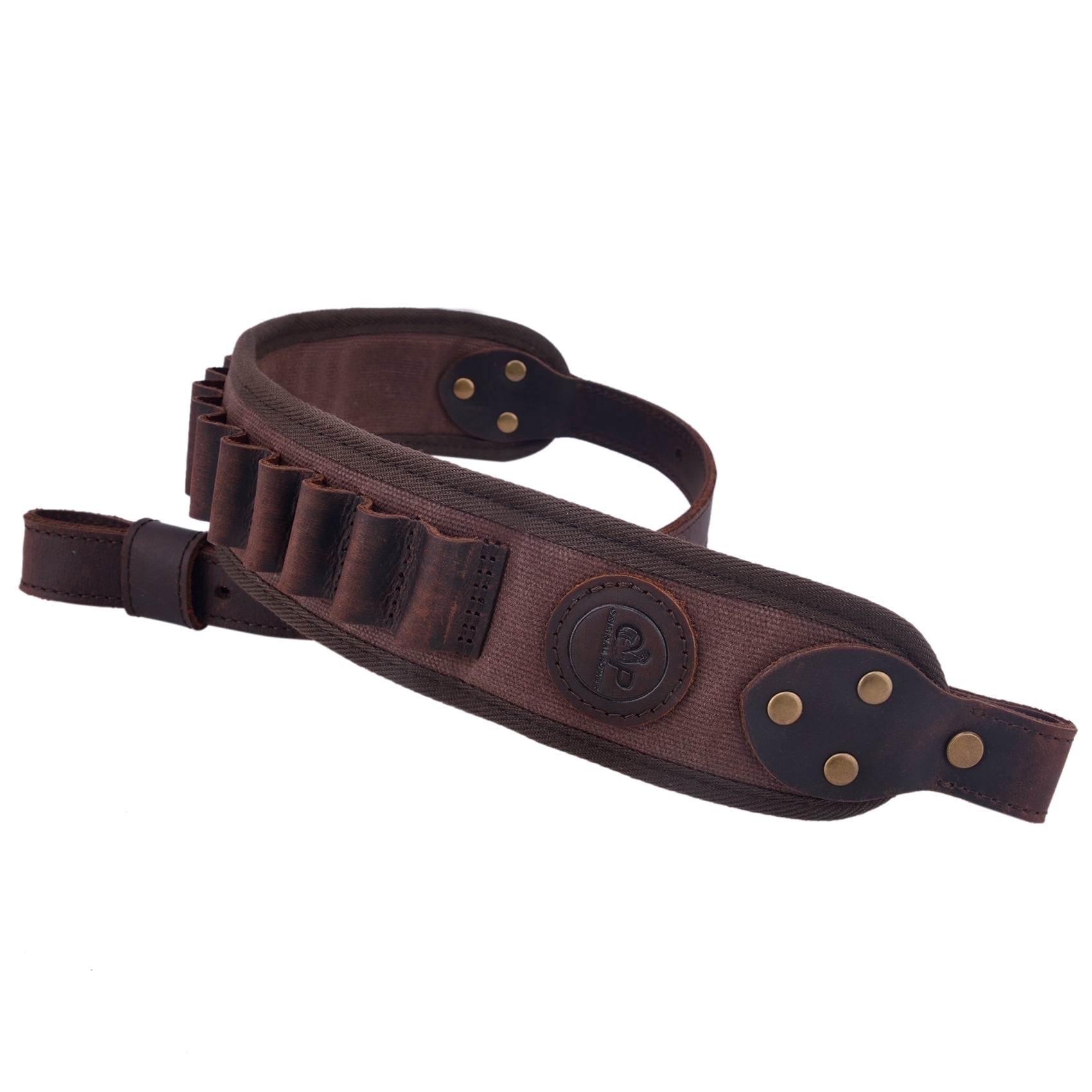 Leather Canvas Rifle Sling, Padded Gun Shoulder Straps for .308 .22-250 ...