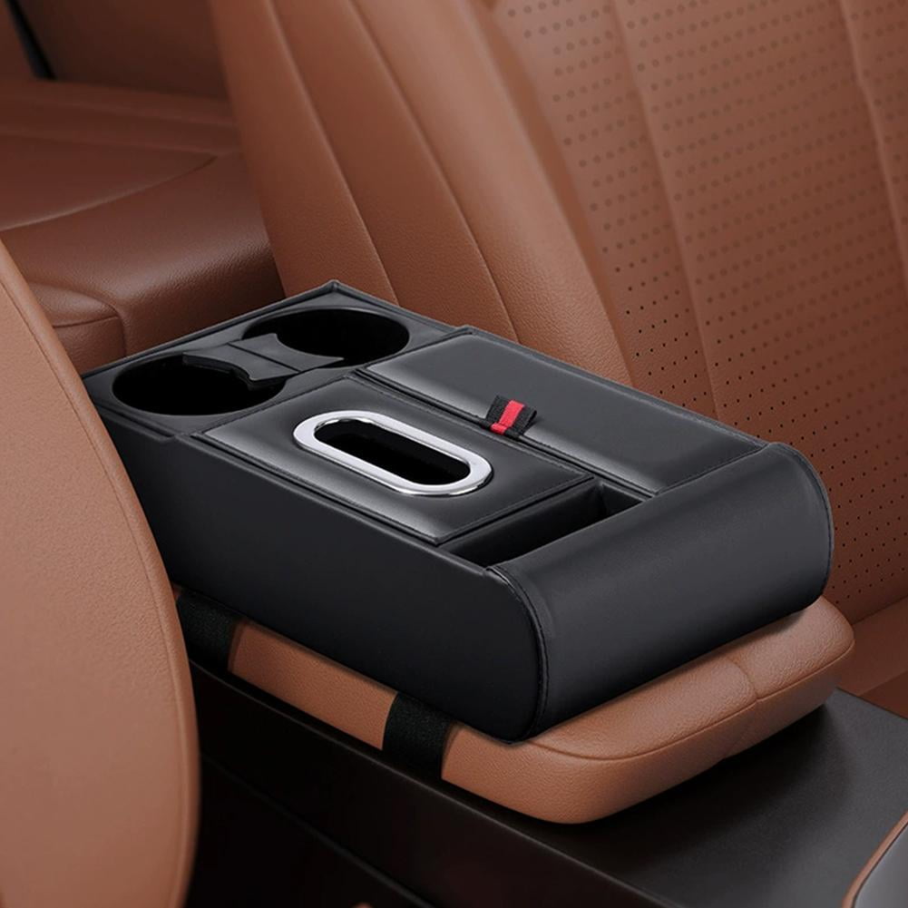 Leather Car Armrest Storage Box with Soft Support and Expandable ...