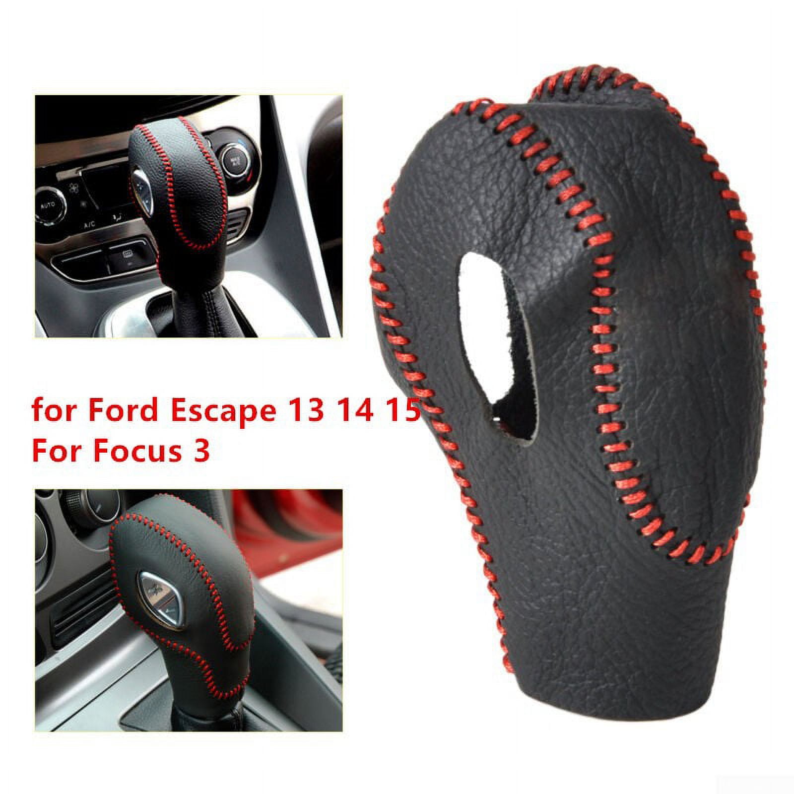 High Quality Leather Gear Shift Knob Cover For Ford Escape 13-15, Focus ...