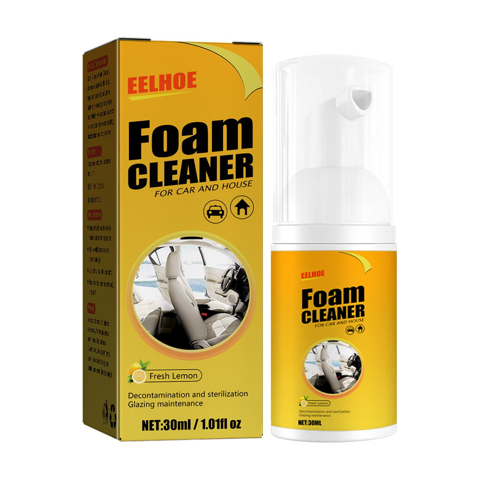 Leather Car Interior Foam Cleaner - Safe & Effective Multi-Purpose ...