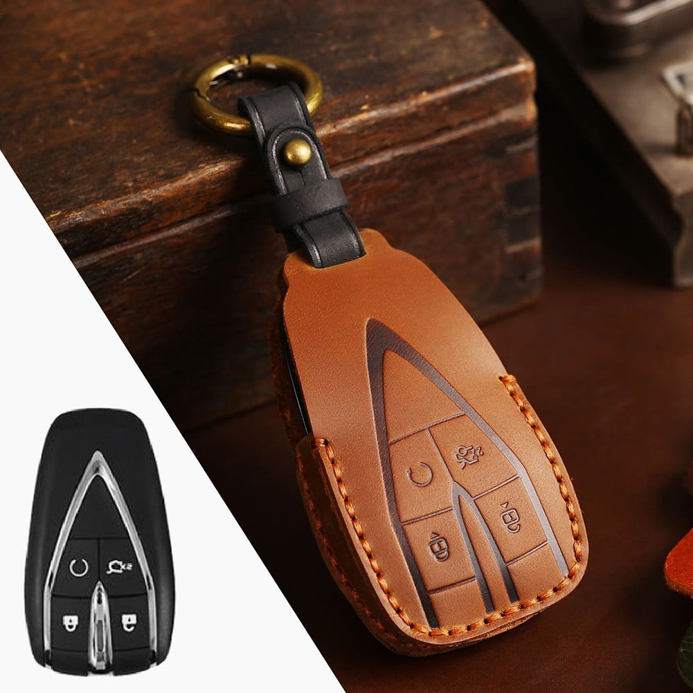 Leather Car Key Case Cover Changan Long Lasting Bottons Changan Cs Cs ...