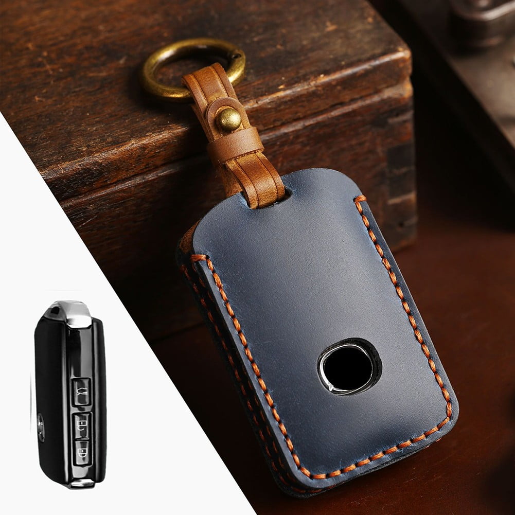 Leather Car Key Case Cover Holder Keychain For Mazda 3 Axela CX30 CX4 ...