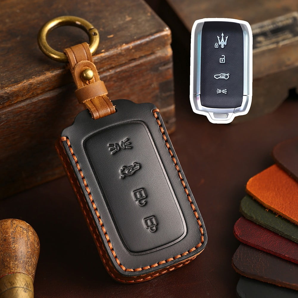 Leather Car Key Cases Smart Remote Protect Cover s For Maserati Grecale ...