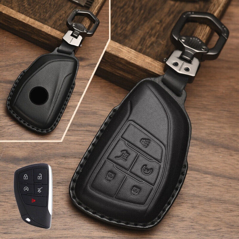 Leather Car Key Fob Case Cover For GMC for Yukon for Chevy For Buick ...