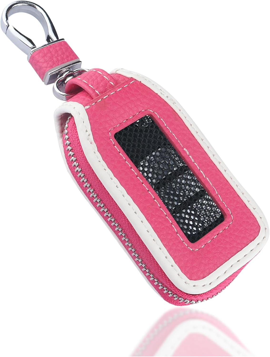 Leather Car Key Fob Cover with Mesh Window,Universal Key Fob Case Key ...