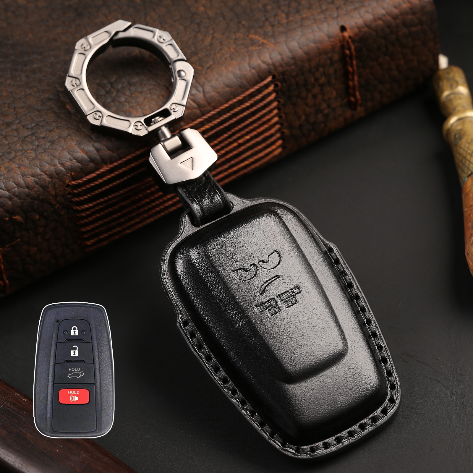 Au-TOMOTIVE GOLD Sentra Rectangular Wave Black Key Fob - Walmart.com