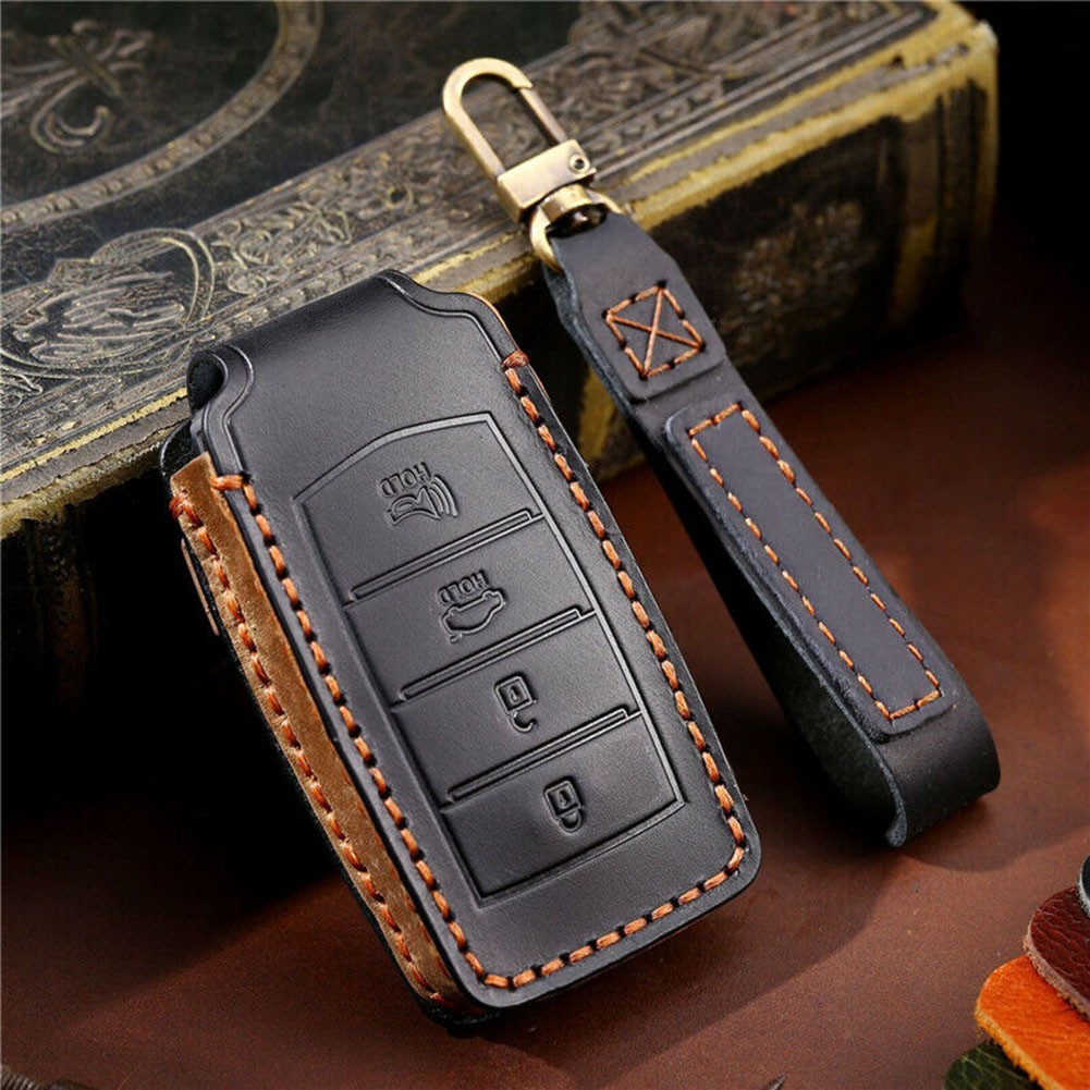 Leather Car Remote key Fob Cover Case For Genesis g70 g80 g90 2021 2022 ...