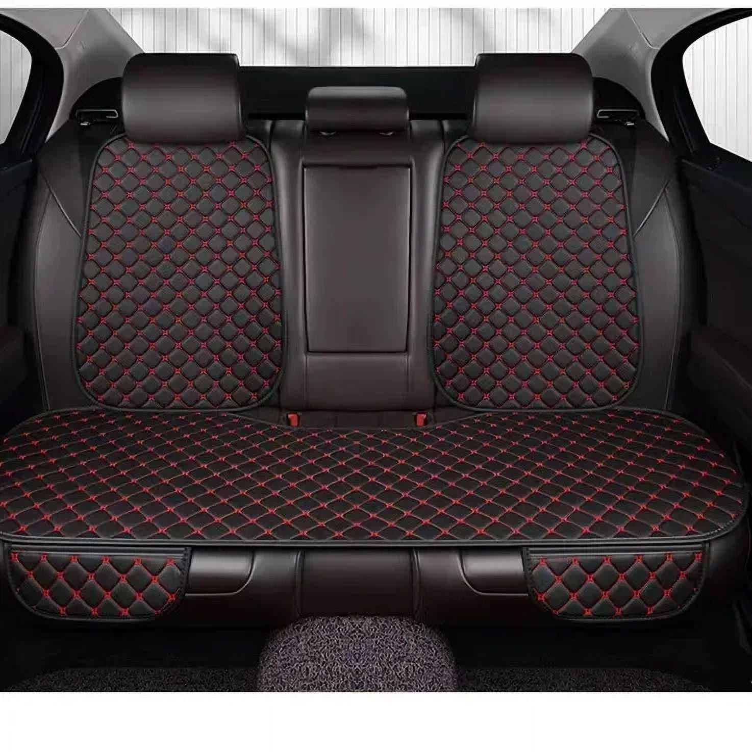 Leather Car Seat Covers Four Seasons Front/Rear Seat Protector Car Seat ...