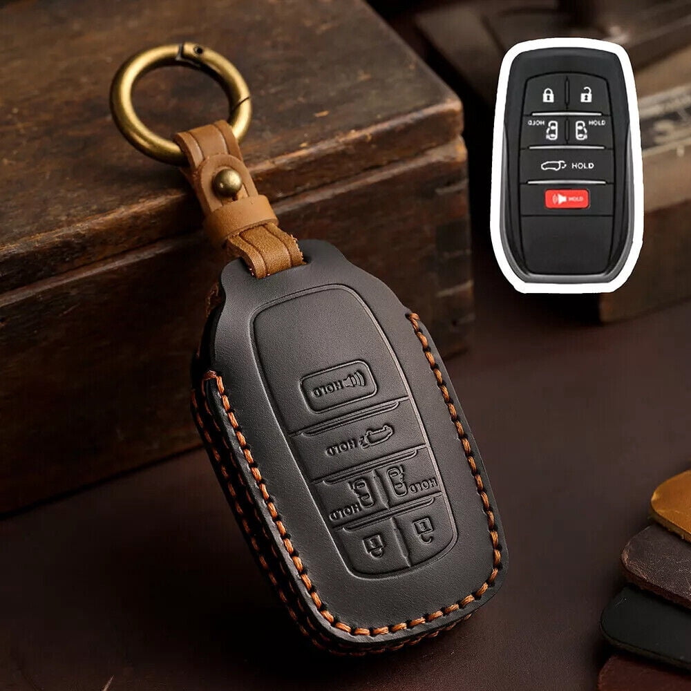 Leather Car Smart Key Fob Case Cover Bag For Toyota Sienna 2021-2023 ...