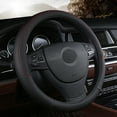 Leather Car Steering Wheel Cover, Non-Slip Car Wheel Cover Protector ...