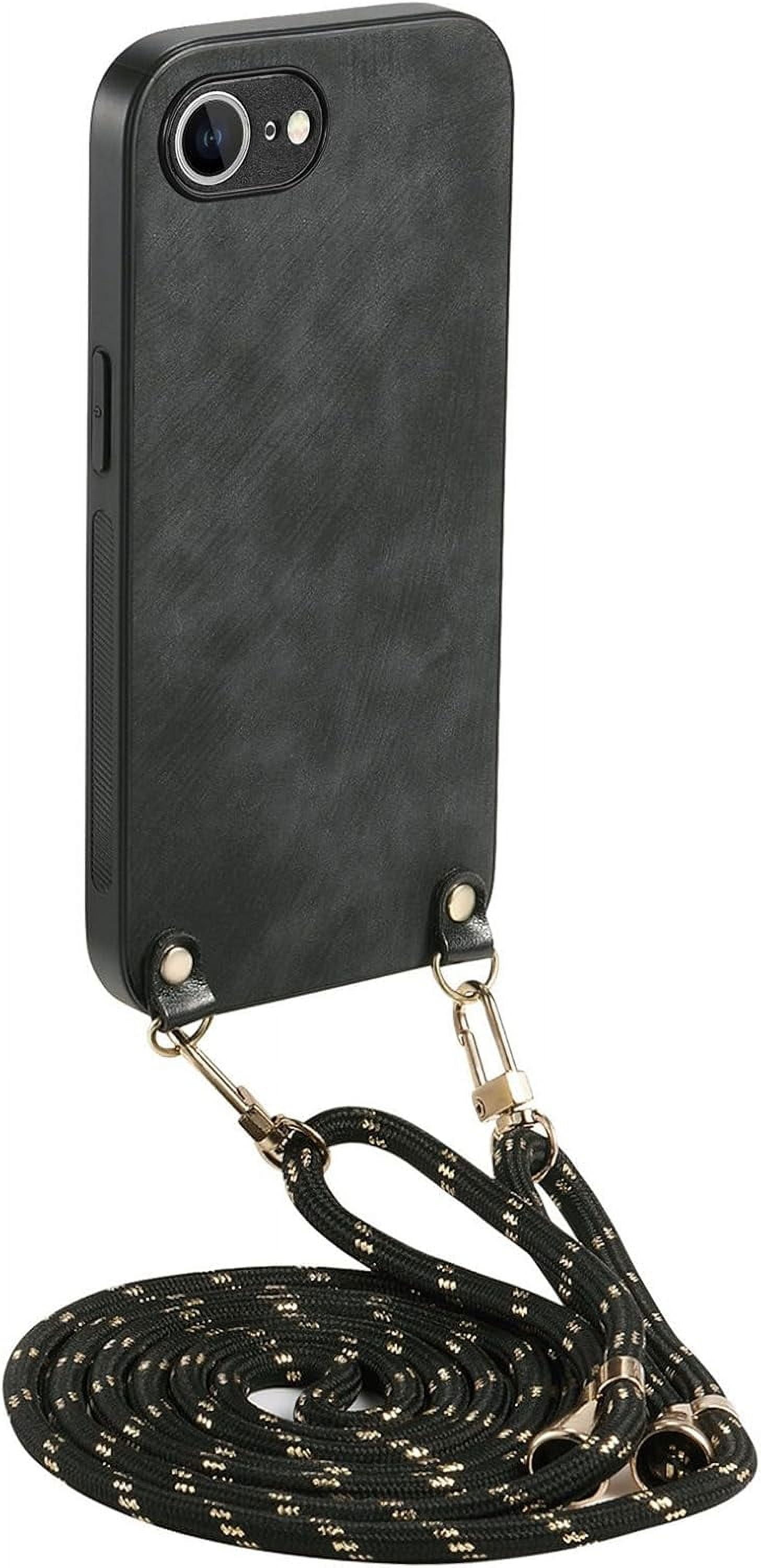 Leather Case Compatible with iPhone 16E with Crossbody Lanyard,Vintage ...