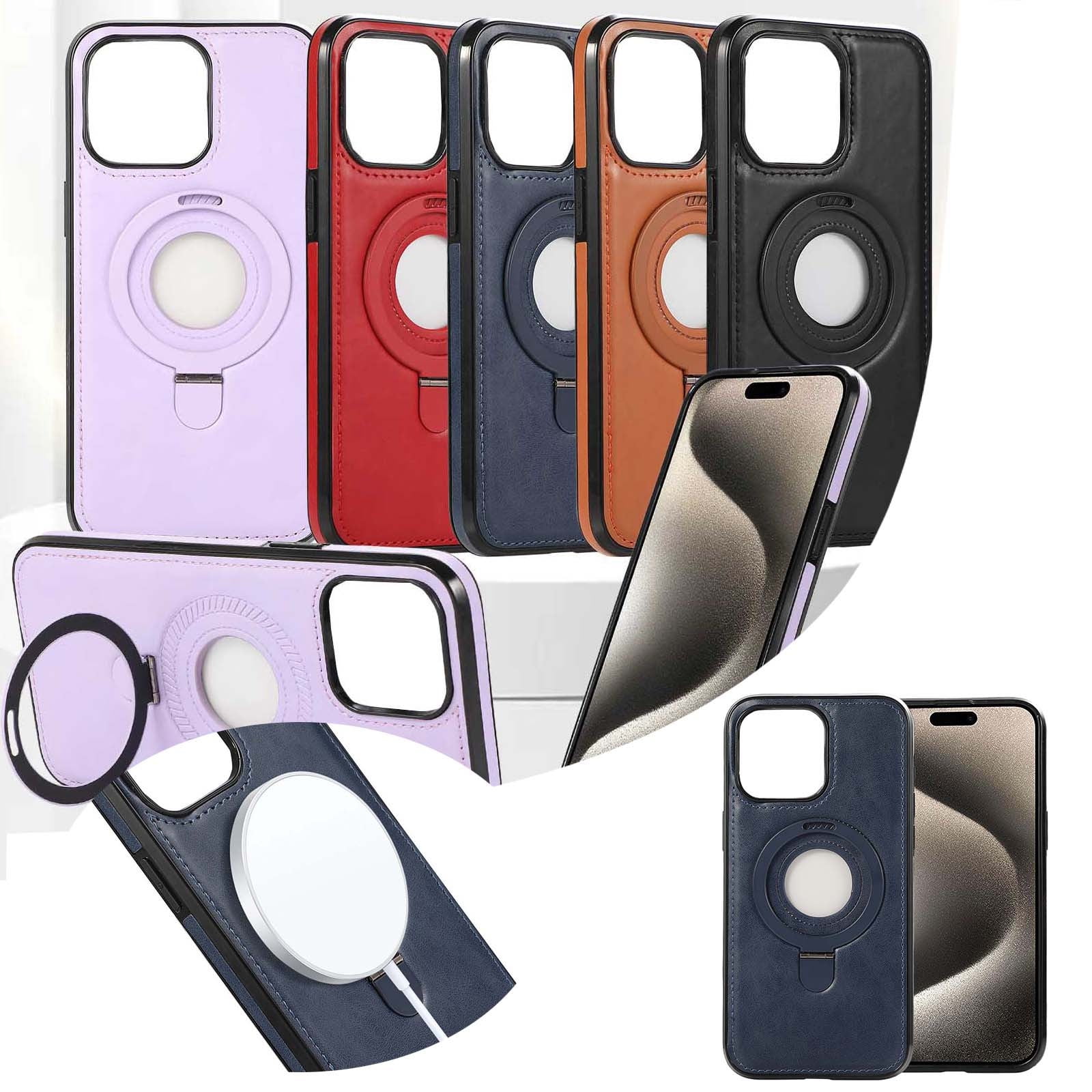 Leather Case Trendy Leatherette Pattern Snap On Stand Cover for ...