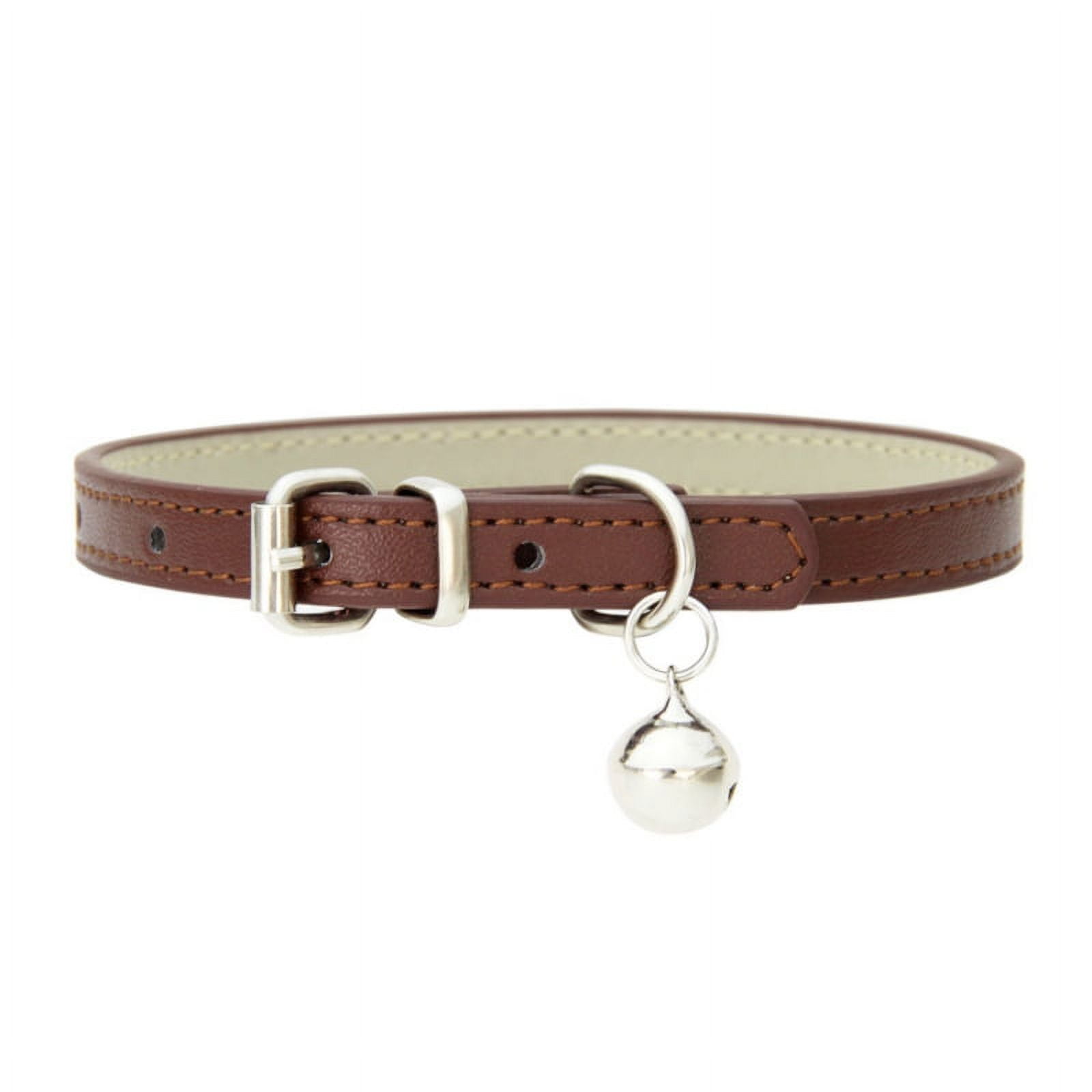 Leather Cat Collar with Bell - Kitten Collar, Small and Big Cat Collar ...
