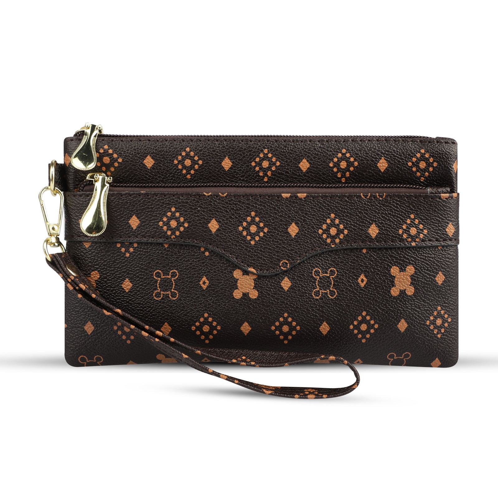 Leather Cell Phone Wallet for Women, TSV Large Capacity Wristlet Clutch ...