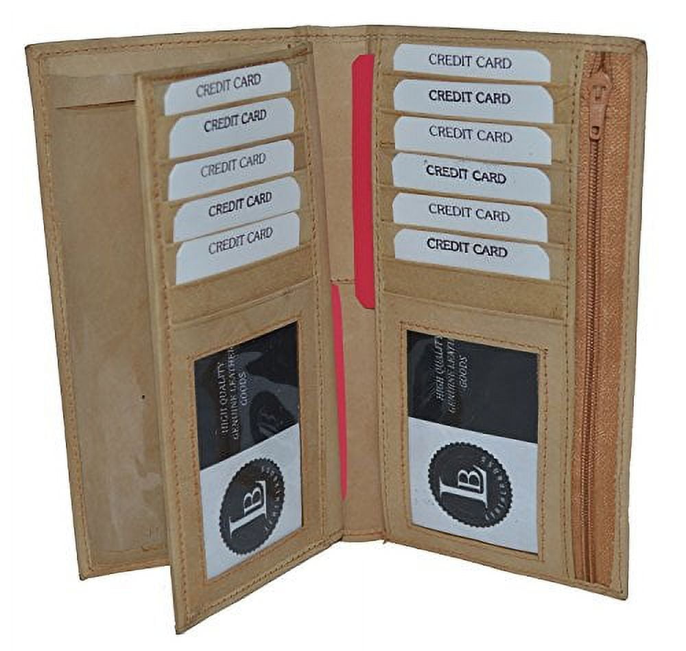 Leather Checkbook Credit Card Holder Wallet with Pull Out by ...