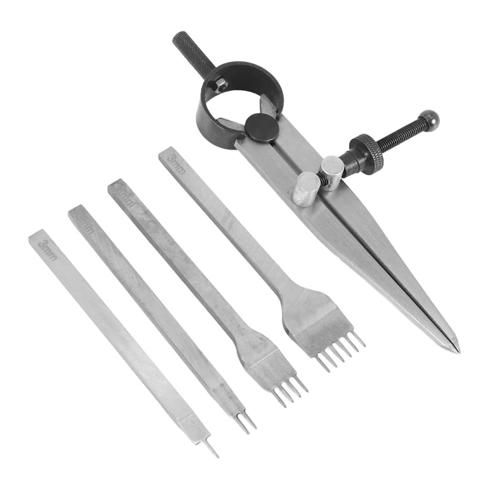 Leather Chisel Set, Diamond Lacing Stitching Chisel Hole Punches Tool ...