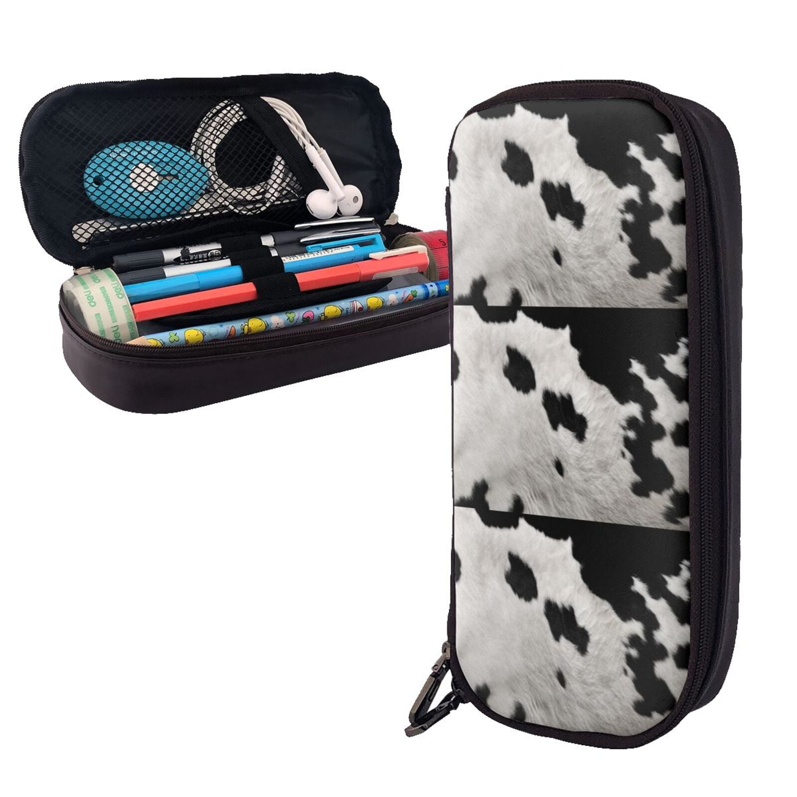 Leather Clamshell Pencil Case 8 X 3.5 X 1.5in Pencil Case Small Kit ...