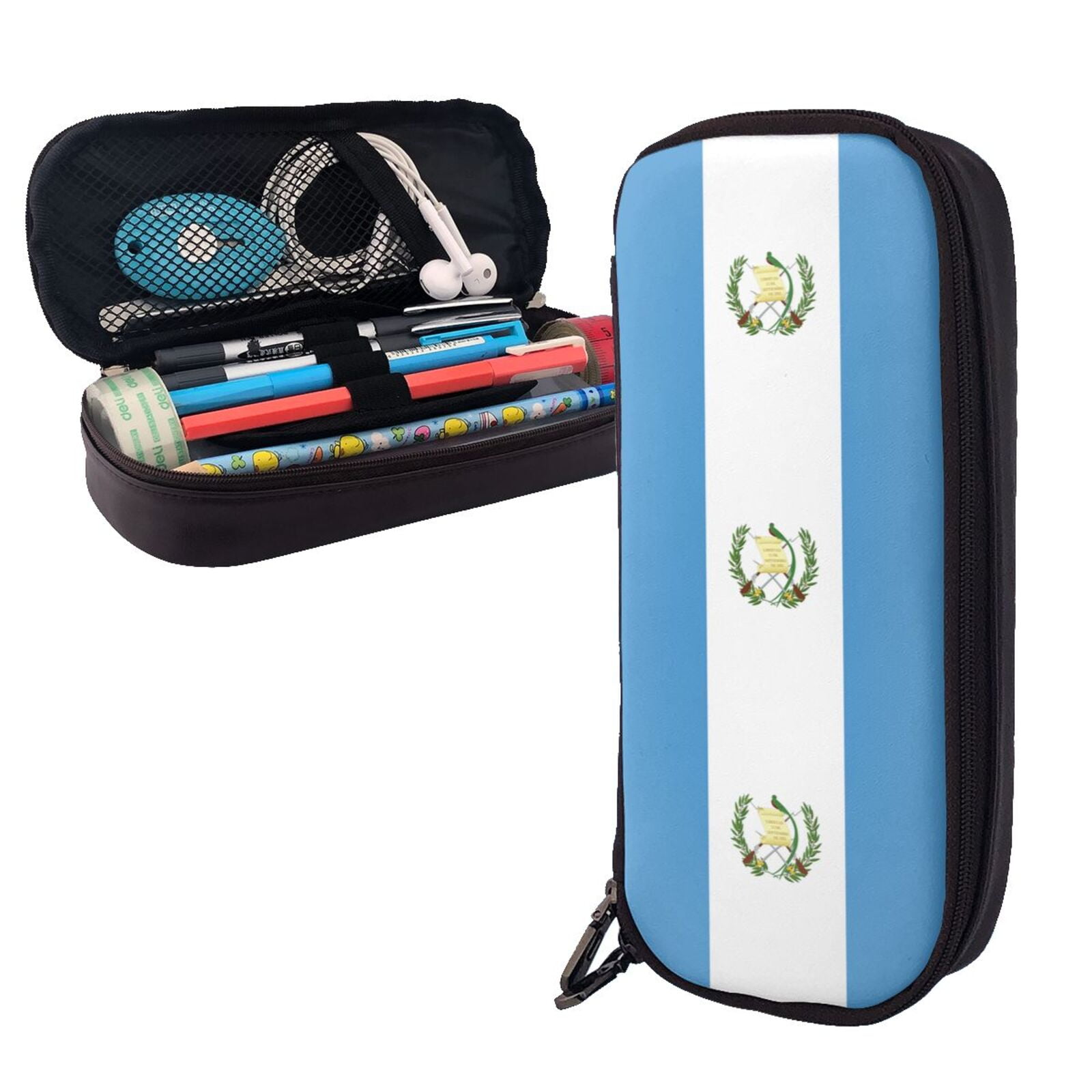 Leather Clamshell Pencil Case 8 X 3.5 X 1.5in Pencil Case Small Kit ...